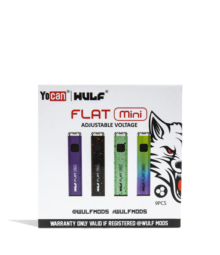 Wulf Flat Mini Cartridge Vaporizers 9pk – Z Wave Distro