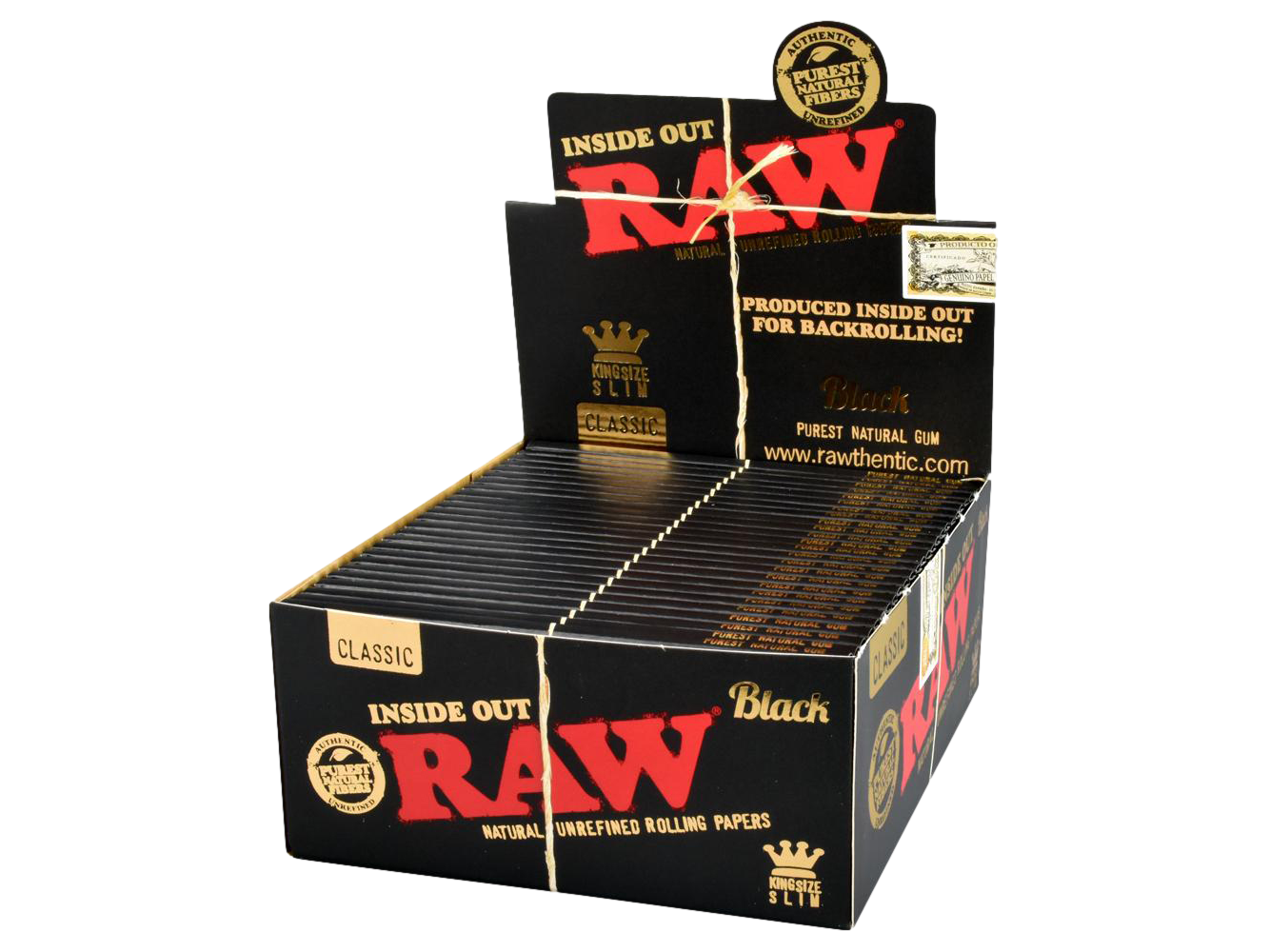 RAW Black Inside Out - King Size Slim (50pk) – Z Wave Distro